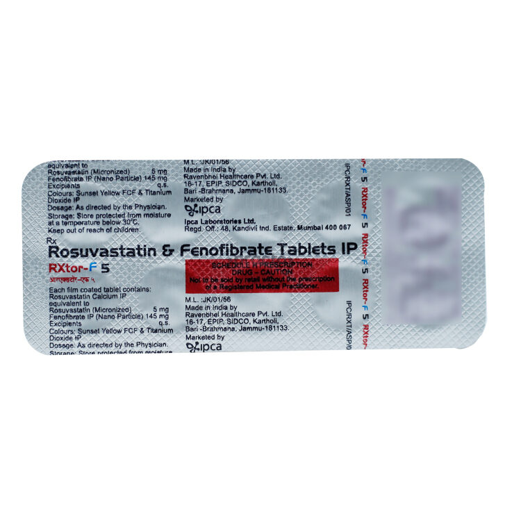 Rxtor F (5/145 mg) Tablet - Uses, Dosage, Side Effects, Price ...