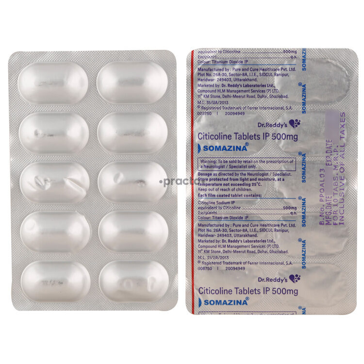 Somazina 500 MG Tablet - Uses, Dosage, Side Effects, Price, Composition ...