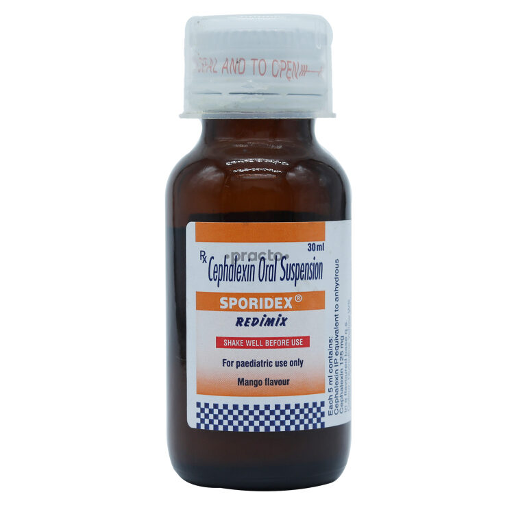 Sporidex Redimix 125 MG Syrup - Uses, Dosage, Side Effects, Price ...