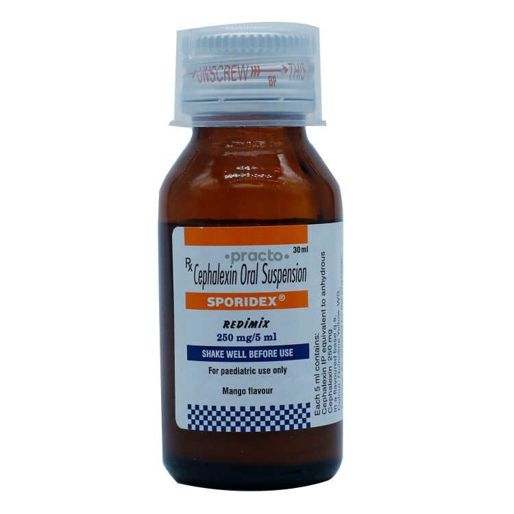Sporidex Redimix 250 MG Syrup - Uses, Dosage, Side Effects, Price ...