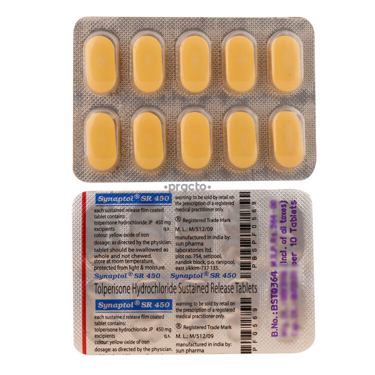 Synaptol 450 mg Tablet Sr - Uses, Dosage, Side Effects, Price ...