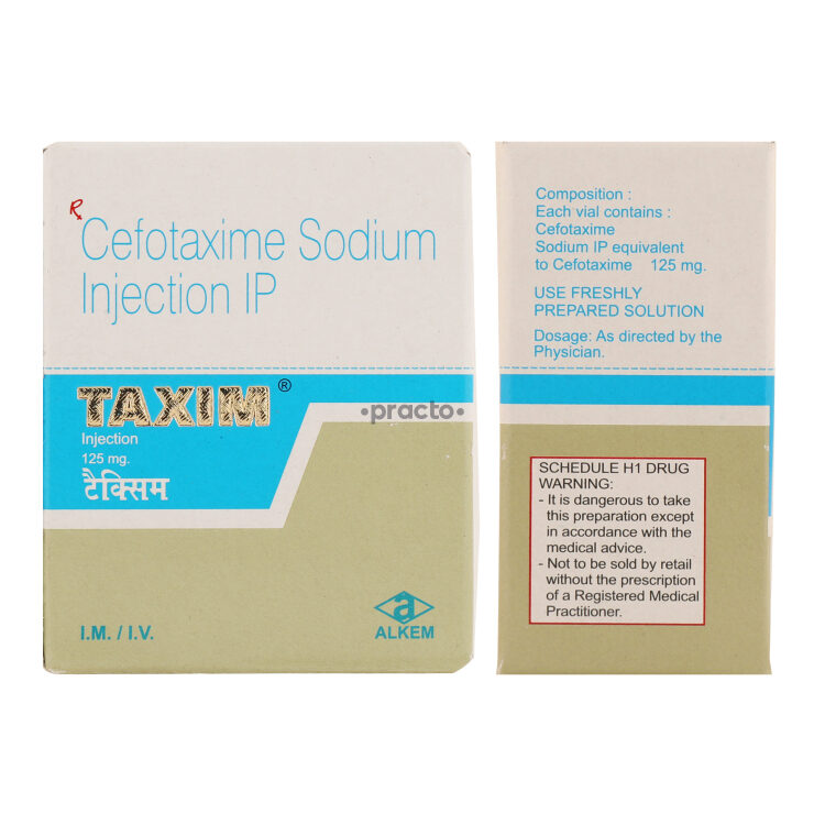 Taxim 125 MG Injection - Uses, Dosage, Side Effects, Price, Composition ...