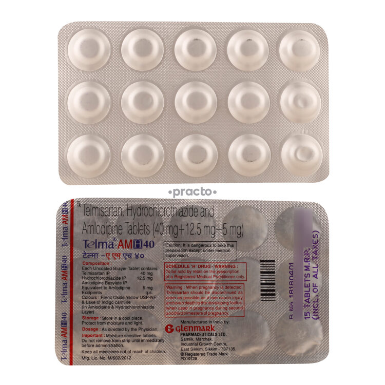 Telma AMH (12.5/5/40 mg) Tablet - Uses, Dosage, Side Effects, Price ...