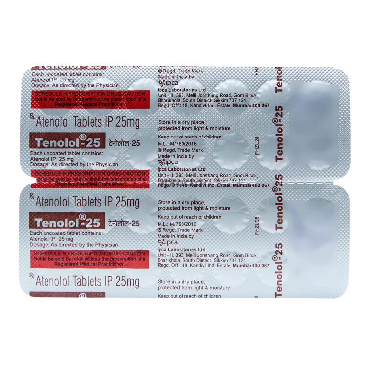 Tenolol 25 MG Tablet - Uses, Dosage, Side Effects, Price, Composition ...