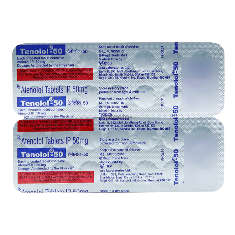 Tenolol 50 MG Tablet - Uses, Dosage, Side Effects, Price, Composition ...