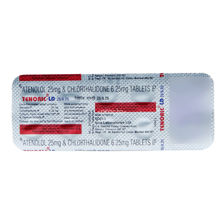 Tenoric-LD 25/6.25 Tablet - Uses, Dosage, Side Effects, Price ...