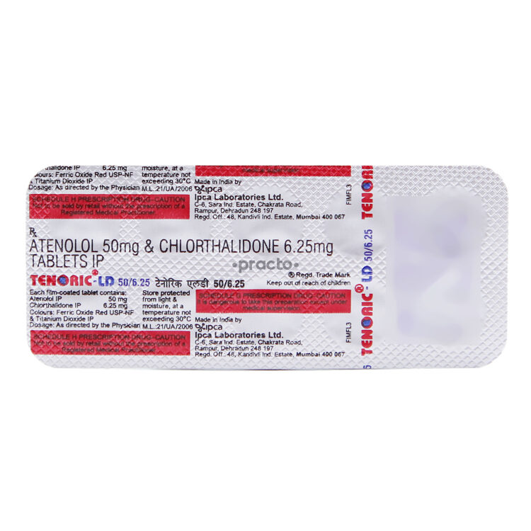 Tenoric-LD 50/6.25 Tablet - Uses, Dosage, Side Effects, Price ...