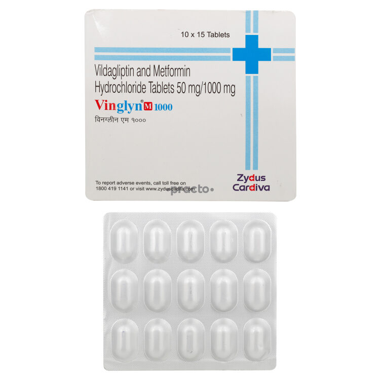 Vinglyn M 1000 Tablet - Uses, Dosage, Side Effects, Price, Composition ...