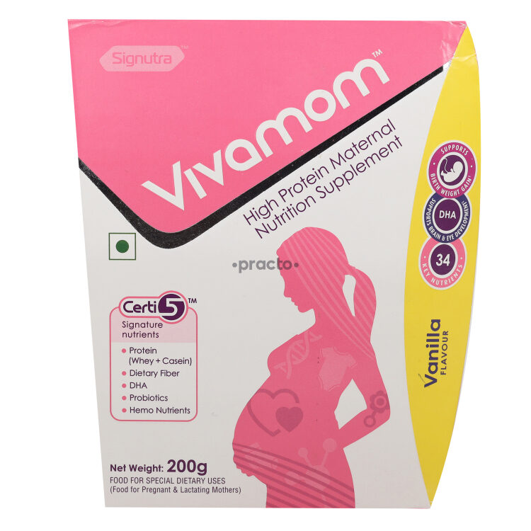 Modi Mundi Pharma Pvt. Ltd. Vivamom Powder Vanilla 200 gm - Buy Online ...