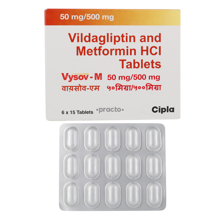 Vysov-M 50 mg/500 mg Tablet - Uses, Dosage, Side Effects, Price ...