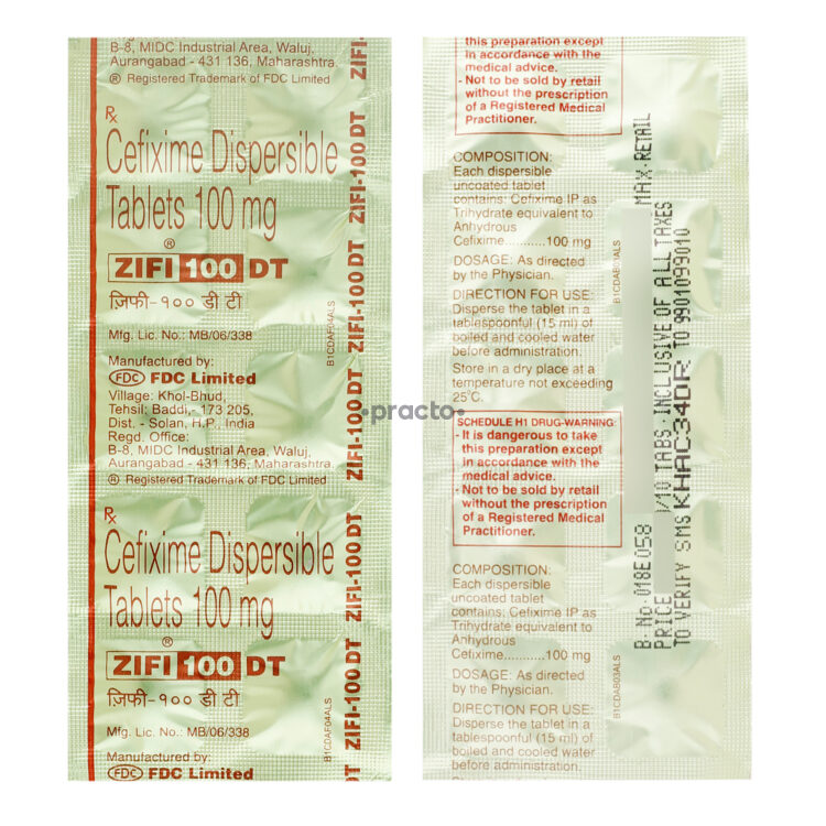 Zifi 100 MG Tablet DT - Uses, Dosage, Side Effects, Price, Composition ...