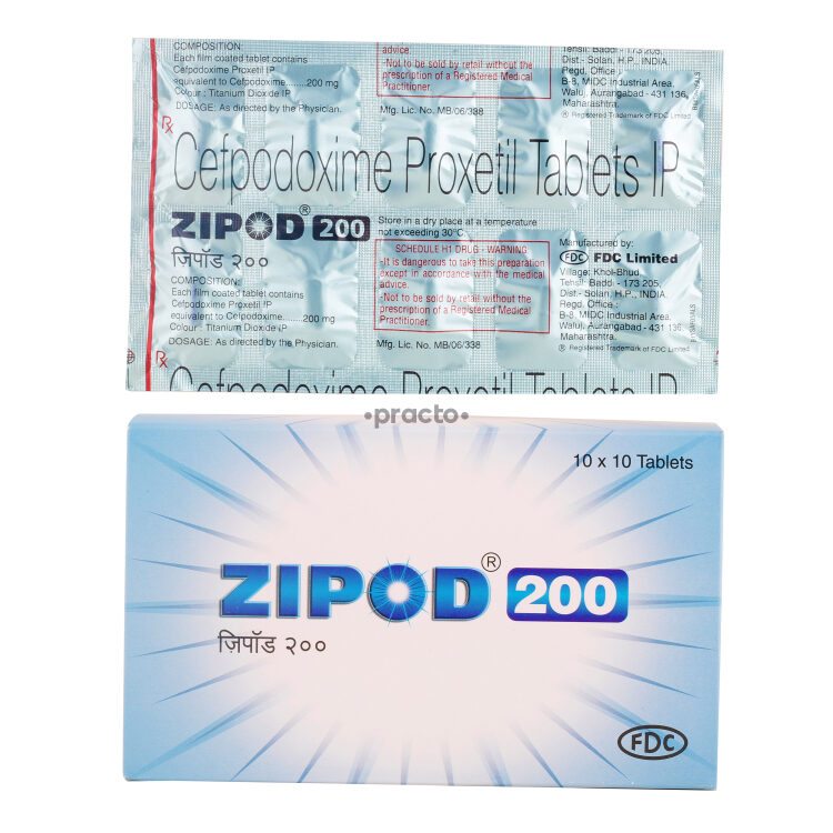 Zipod 200 MG Tablet - Uses, Dosage, Side Effects, Price, Composition ...