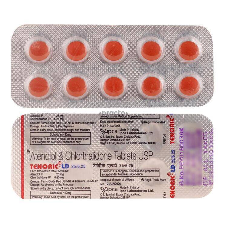 Tenoric-LD 25/6.25 Tablet - Uses, Dosage, Side Effects, Price ...