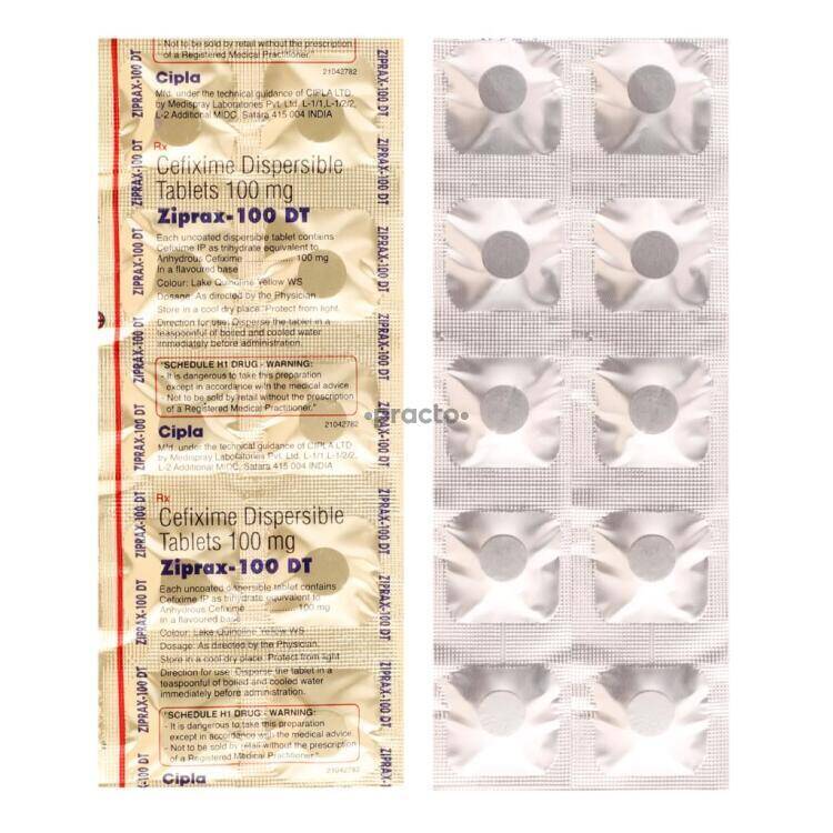 Ziprax 100 MG Tablet DT - Uses, Dosage, Side Effects, Price ...