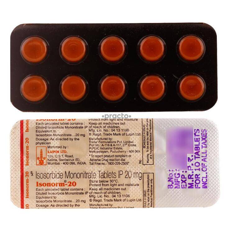 Isonorm 20 MG Tablet - Uses, Dosage, Side Effects, Price, Composition ...