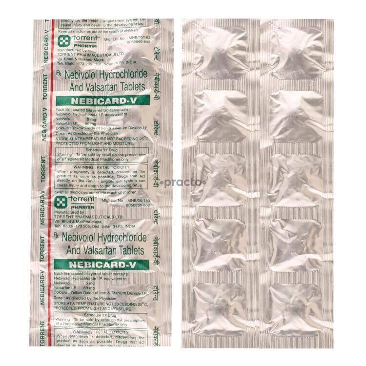 Nebicard V Tablet - Uses, Dosage, Side Effects, Price, Composition | Practo